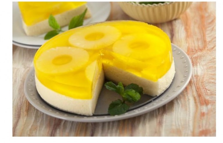 Pudim frio de ananás