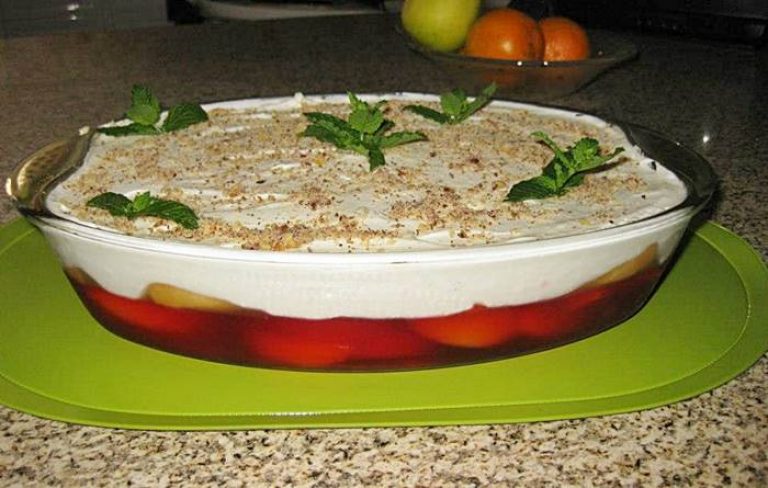 SOBREMESA DE GELATINA E NATAS - Sobremesas de Portugal